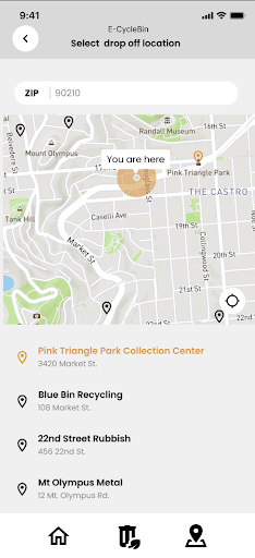E-Cycle Bin updated map page